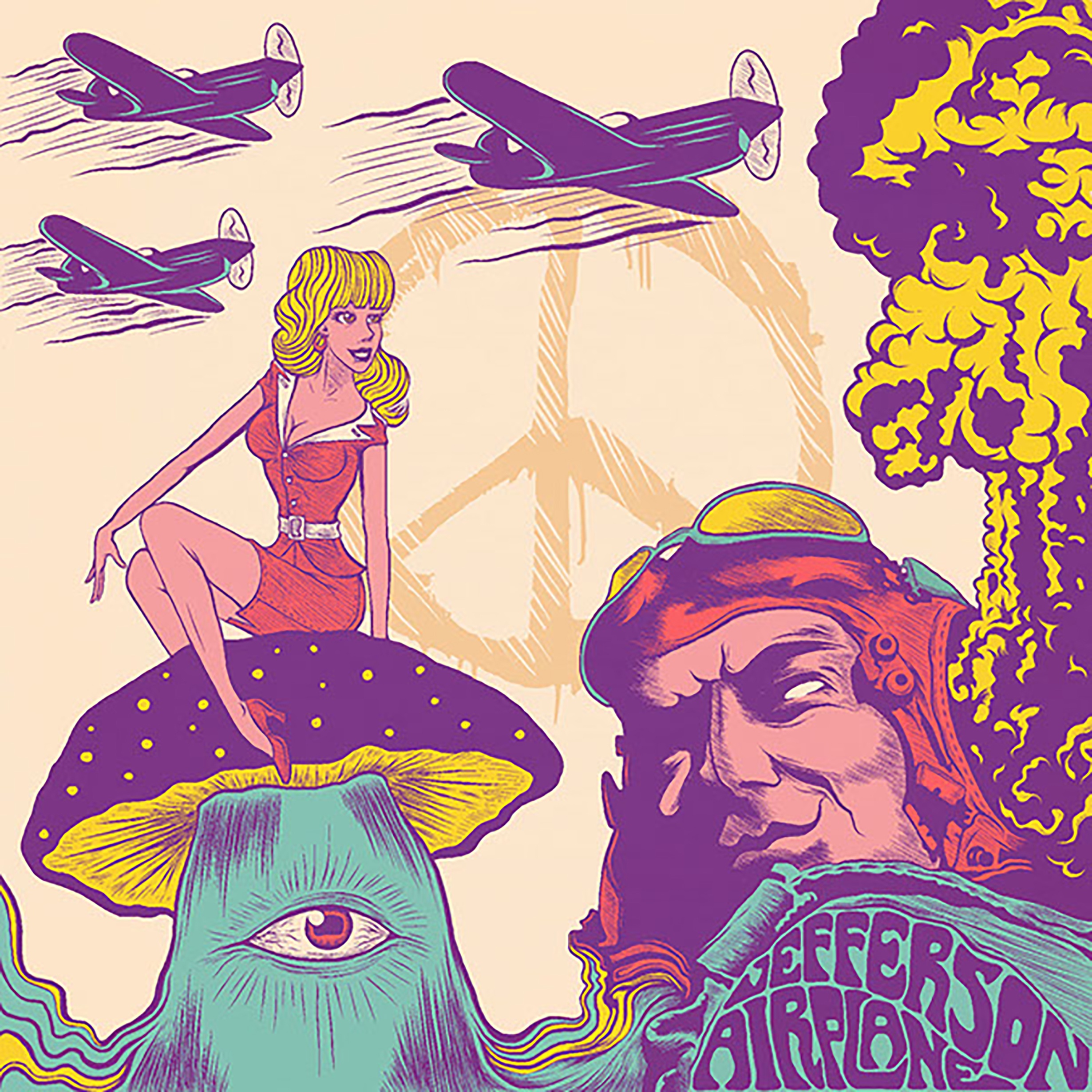 Jefferson Airplane Iron On Transfer #1 - Divine Bovinity Design